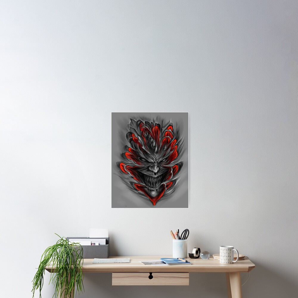 "Evil Scary Horror Demon Face" Sticker for Sale by leen12 | Redbubble