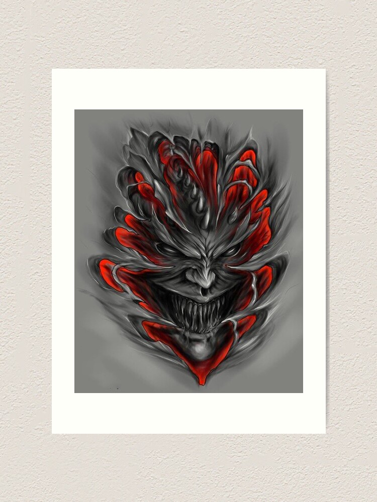 "Evil Scary Horror Demon Face" Art Print by leen12 | Redbubble