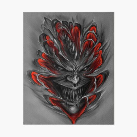 "Evil Scary Horror Demon Face" Art Board Print for Sale by leen12 ...