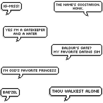 "BG3 Meme Quote Pack" Sticker for Sale by chaostranquil | Redbubble