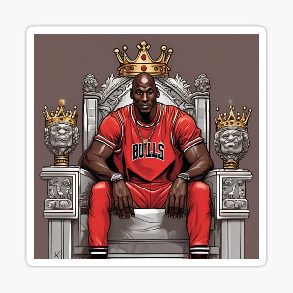"MJ NBA GOAT" Sticker for Sale by DesignsByElias | Redbubble