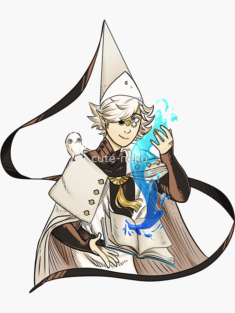 "Witch Hat Atelier - Qifrey" Sticker for Sale by cute-neko | Redbubble