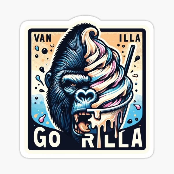 "Vanilla Gorilla" Sticker for Sale by bihtti | Redbubble