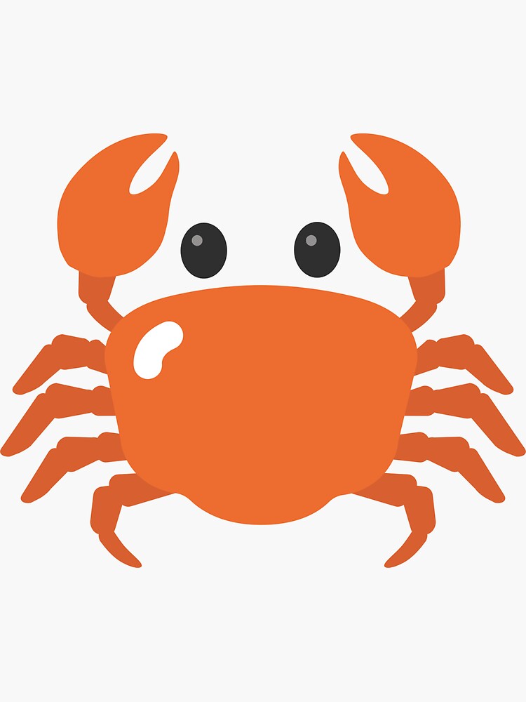 "Crab Android Emoji Sticker" Sticker for Sale by Noto57 | Redbubble