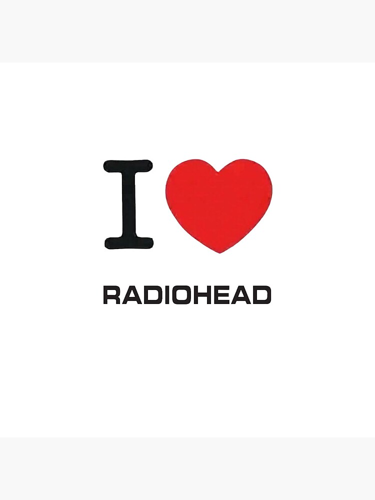"I Heart RADIOHEAD print." Pin for Sale by Niystompschild | Redbubble