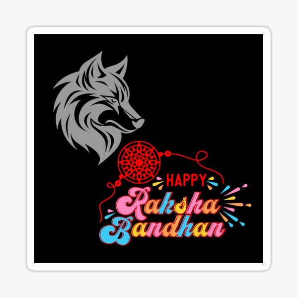 "Raksha Bandhan, Happy, Happy Raksha Bandhan red" Sticker for Sale by ...