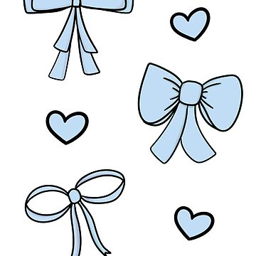 "Blue Bow Sticker Pack" Sticker for Sale by luvbluejay | Redbubble