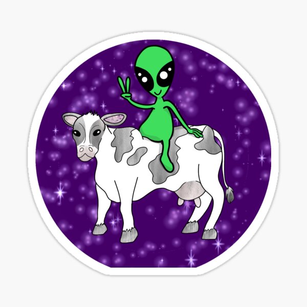 "An alien's best friend" Sticker for Sale by BellaIzaKat | Redbubble