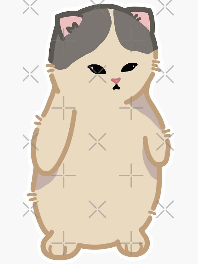 "Standing cat meme" Sticker for Sale by SkippinStyleCo | Redbubble