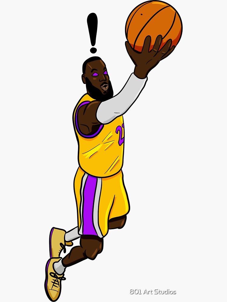 "Lebron James Surprised at How Open" Sticker for Sale by MTN Designs ...