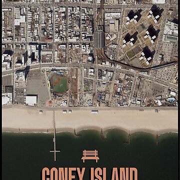 "Coney Island Map" Sticker for Sale by mapsbymo | Redbubble