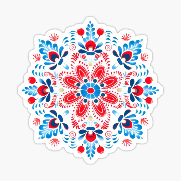 "Polish Folk Art Colorful Pattern" Sticker for Sale by Pati-Design ...