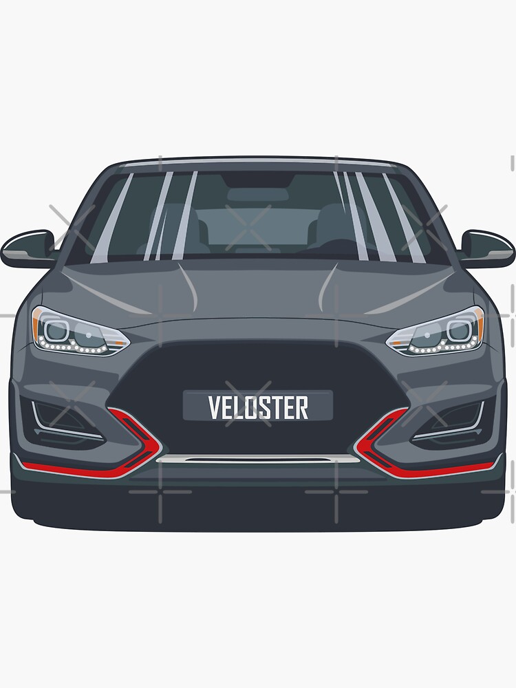 "Veloster N - vector drawing" Sticker by yohannlp | Redbubble