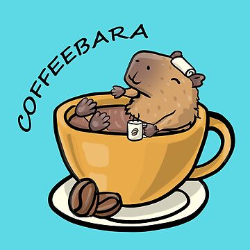 "Capybara in a Coffee Cup / Cute & Funny Coffeebara" Sticker for Sale ...