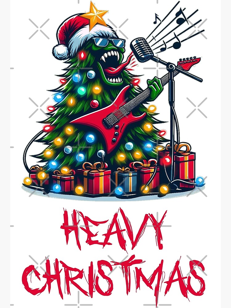 "Heavy Metal Christmas" Poster for Sale by ORCA . | Redbubble