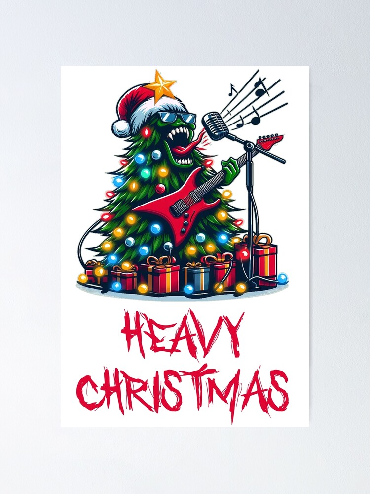 "Heavy Metal Christmas" Poster for Sale by ORCA . | Redbubble