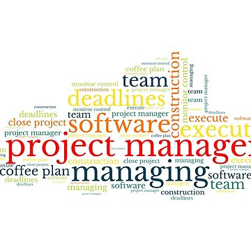 "Project Manager Word Cloud" Sticker for Sale by TeesYouWant | Redbubble