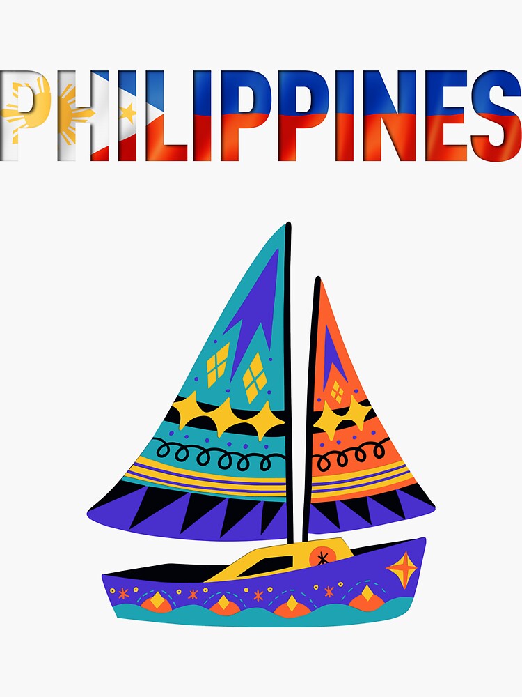 "Philippine Colorful Bangka" Sticker for Sale by photocatphoto | Redbubble