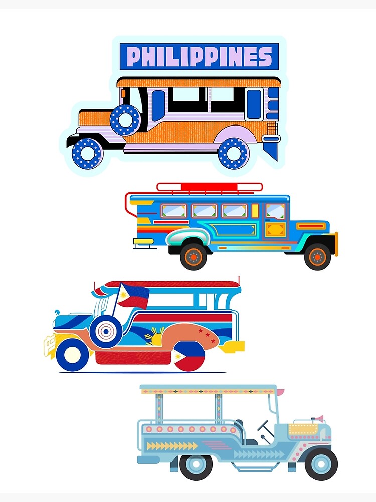 Jeepney Side View Vector