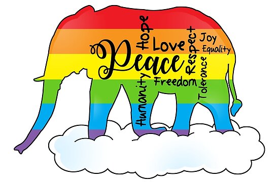 "Peace Elephant" Poster by stoneyy | Redbubble
