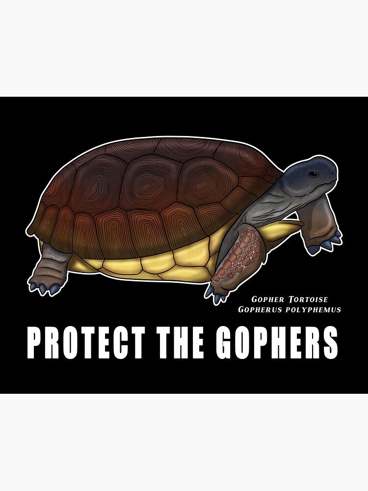 "Protect the Gophers Tortoise Awareness" Sticker for Sale by ...