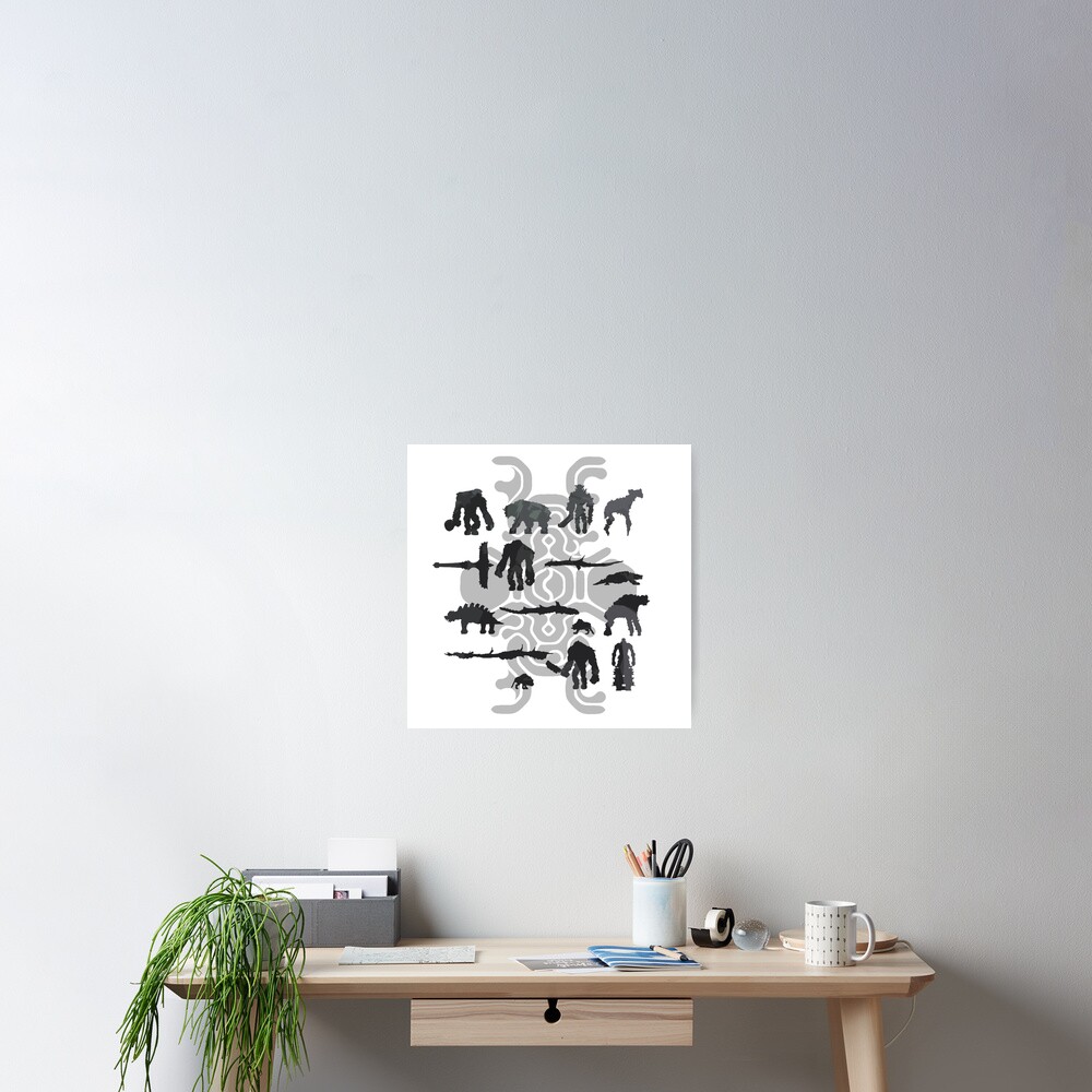 "Sixteen Colossi" Poster by CuriousMC | Redbubble