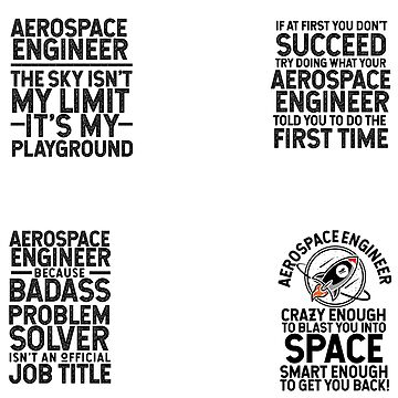 "Aerospace Engineer Sticker Packs" Sticker for Sale by TeesYouWant ...