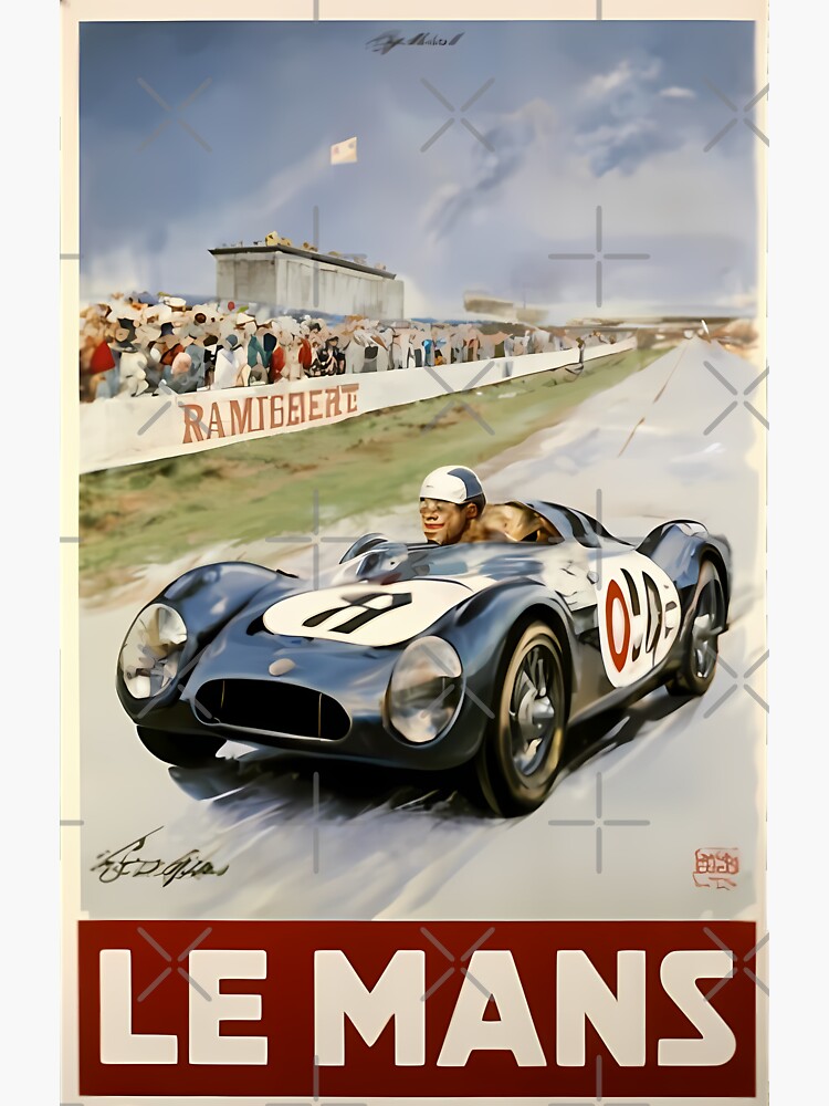 "Vintage Le Mans Poster" Sticker for Sale by CS-R | Redbubble