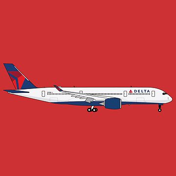 "Delta Air Lines Airbus A350" Sticker for Sale by PilotDecals | Redbubble