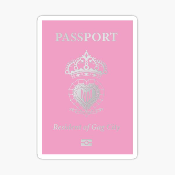 "gag city passport" Sticker for Sale by envytheleaves | Redbubble