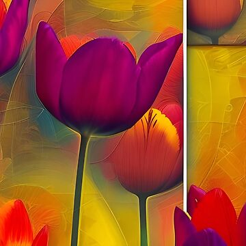 "Classic Tulips in Radiant Bloom" Art Print for Sale by DaLuca-Art ...