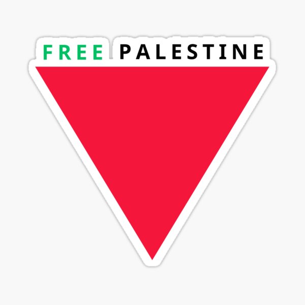 "Free palestine red triangle" Sticker for Sale by afafbou99 | Redbubble