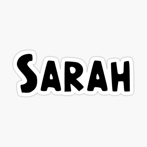 "Sarah" Sticker by Shalomjoy | Redbubble