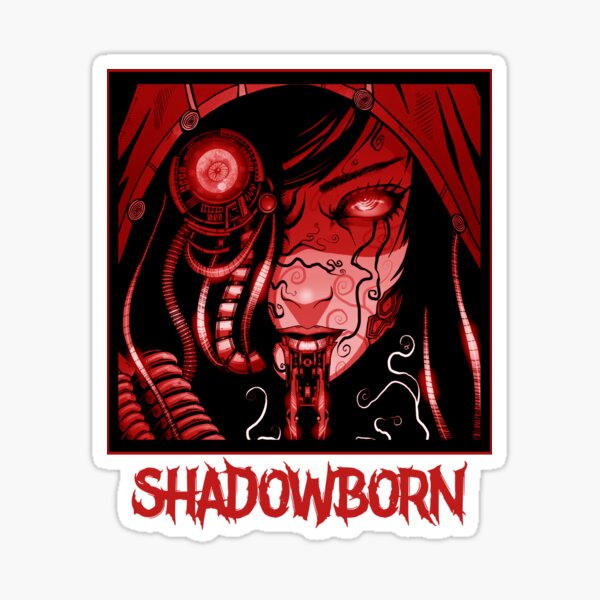 "SHADOWBORN (RED)" Sticker for Sale by Umbral-Lunacy | Redbubble