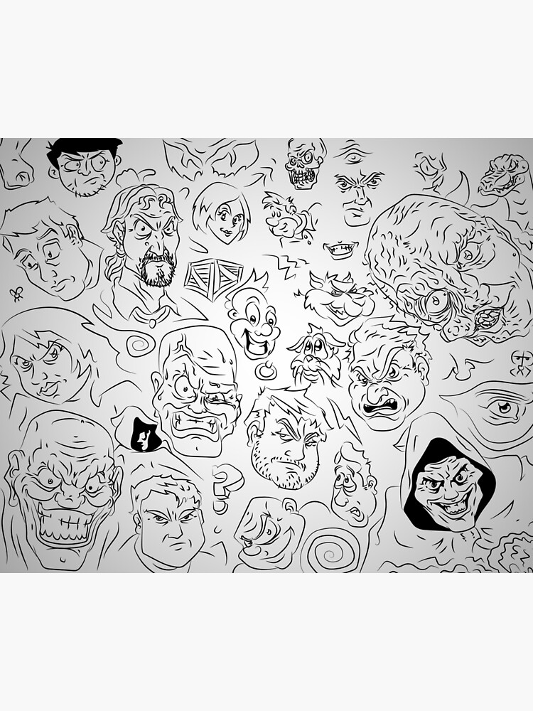 "Deranged Doodles of a mad cartoonist" Poster for Sale by Qspark ...