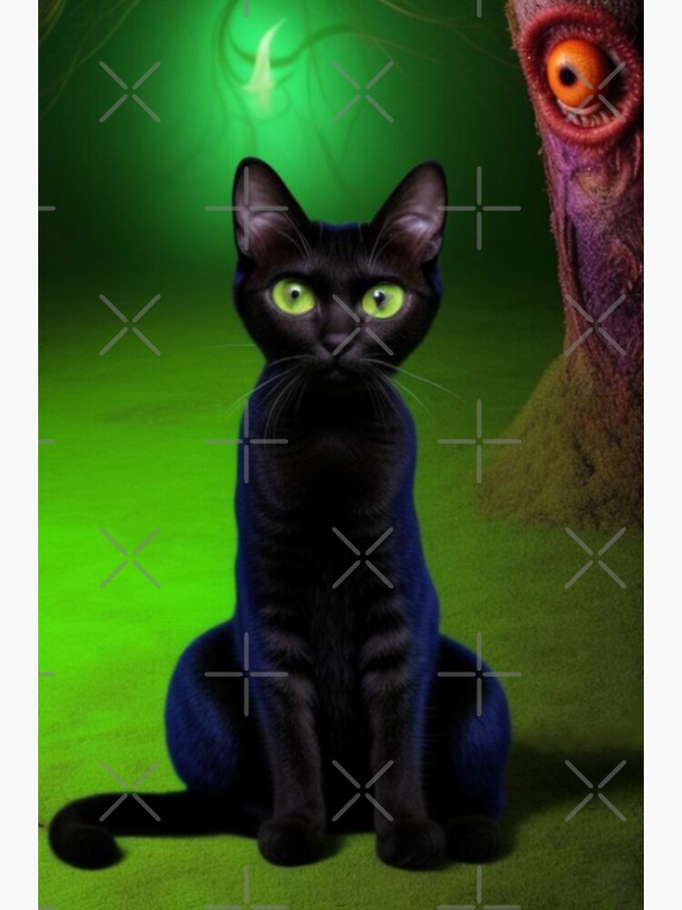 "Psychedelic Trippy Black Cat" Sticker for Sale by TheDarkWardrobe ...