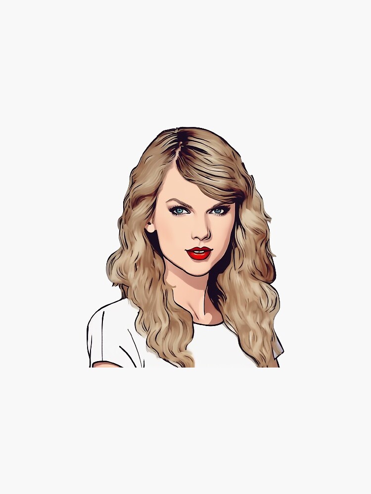 "Taylor Swift Cartoon" Sticker for Sale by DesignsByElias | Redbubble