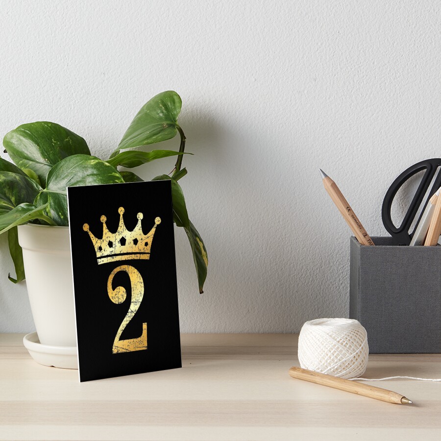 "Crown Number 2 - 2nd Birthday & Anniversary (Ancient Gold)" Poster for ...