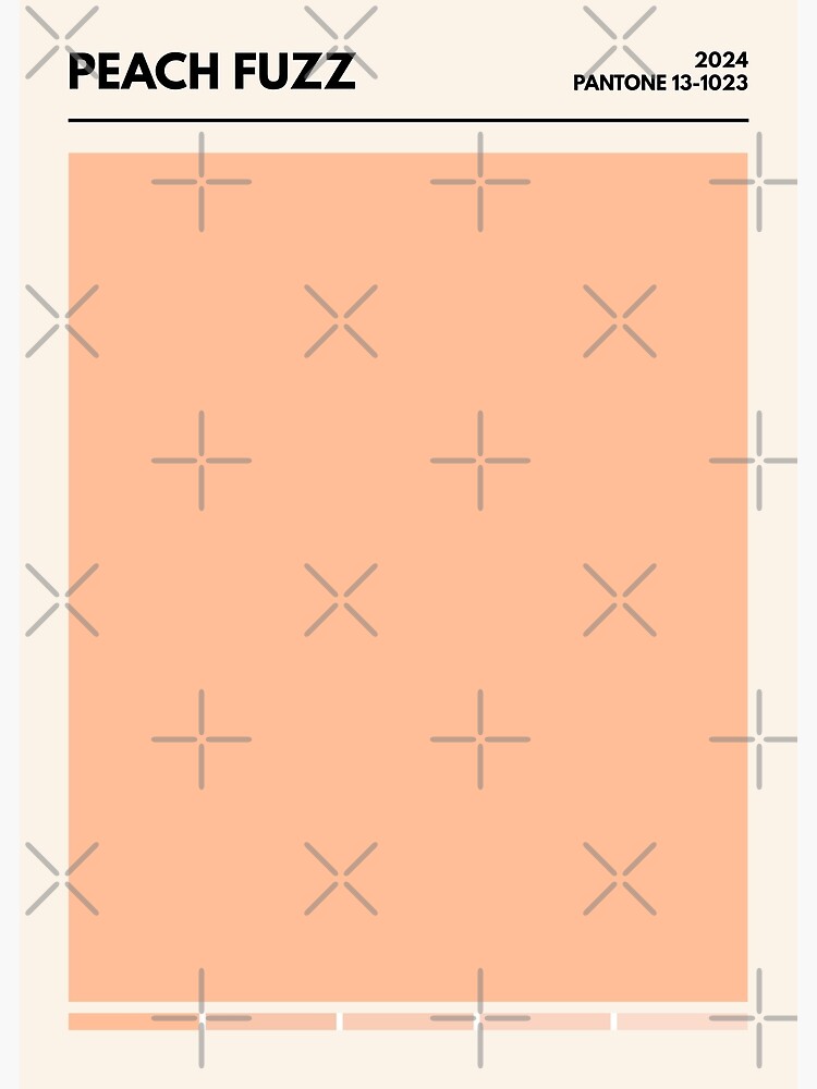 "Peach Fuzz, Pantone Color of the Year 2024" Poster for Sale by RabbitK ...