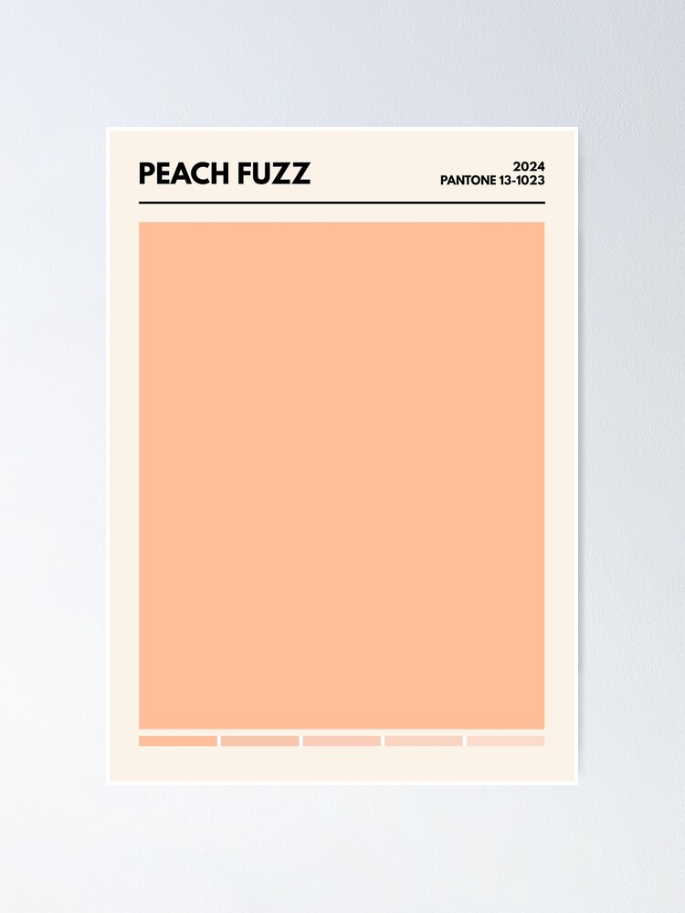 "Peach Fuzz, Pantone Color of the Year 2024" Poster for Sale by RabbitK ...