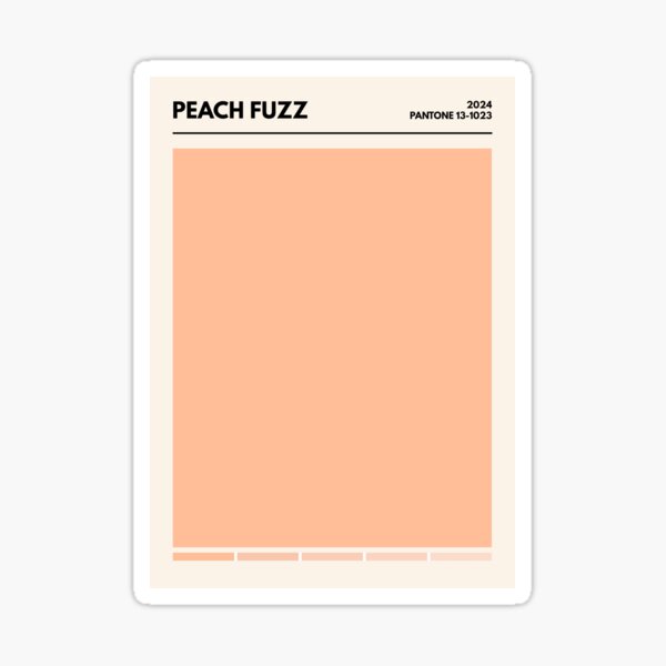 "Peach Fuzz, Pantone Color of the Year 2024" Sticker for Sale by ...