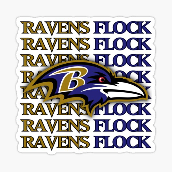 "Baltimore Ravens head ravens Flock" Sticker for Sale by victoriam99 ...