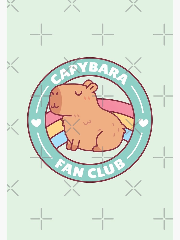 "Cute Capybara Fan Club" Poster for Sale by rustydoodle | Redbubble