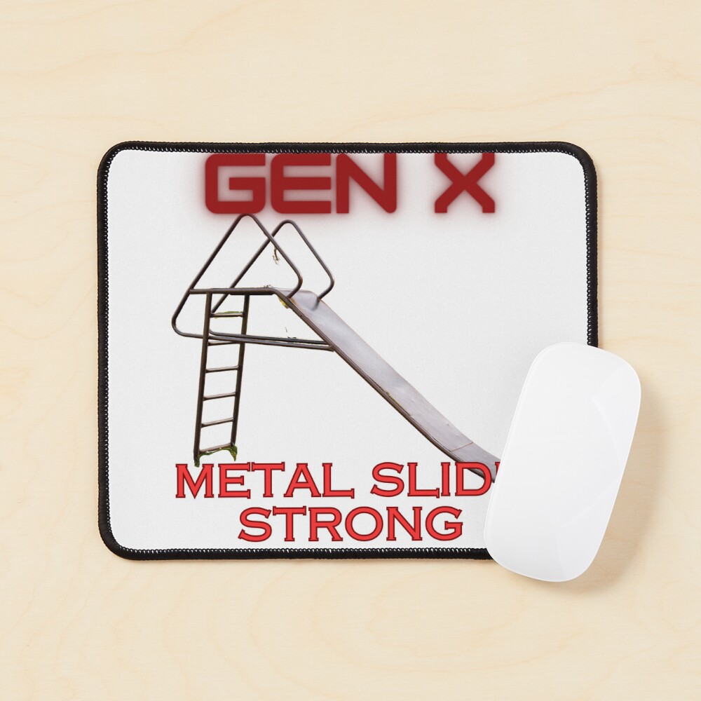 "Gen X Metal Slide Strong" Sticker for Sale by DesignsbyVelvet | Redbubble