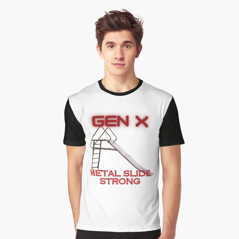 "Gen X Metal Slide Strong" Sticker for Sale by DesignsbyVelvet | Redbubble