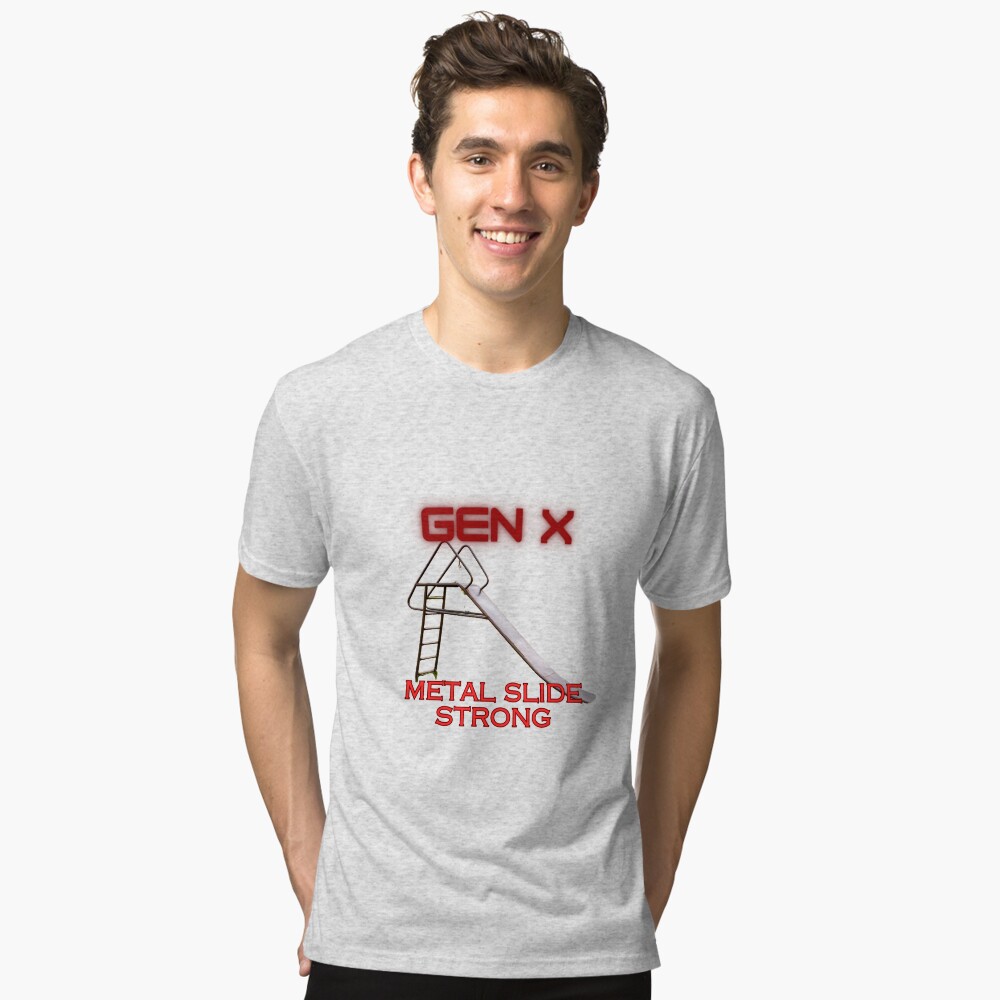 "Gen X Metal Slide Strong" Sticker for Sale by DesignsbyVelvet | Redbubble