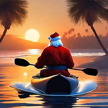 "Kayak Santa Clause " Greeting Card for Sale by MatrixTattoo | Redbubble