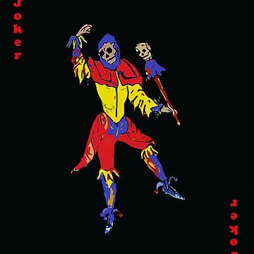"Skeleton Joker/Jester Playing Card" Sticker for Sale by ...