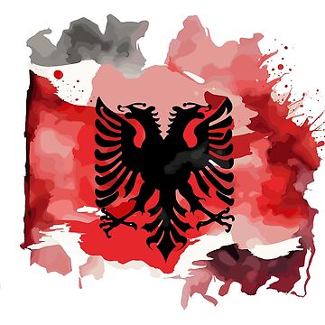 "Albanian Eagle Shqipetar Albanian Shirt Shqiperia Kosova Art" Sticker ...