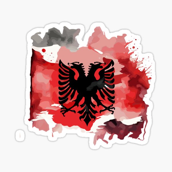 "Albanian Eagle Shqipetar Albanian Shirt Shqiperia Kosova Art" Sticker ...